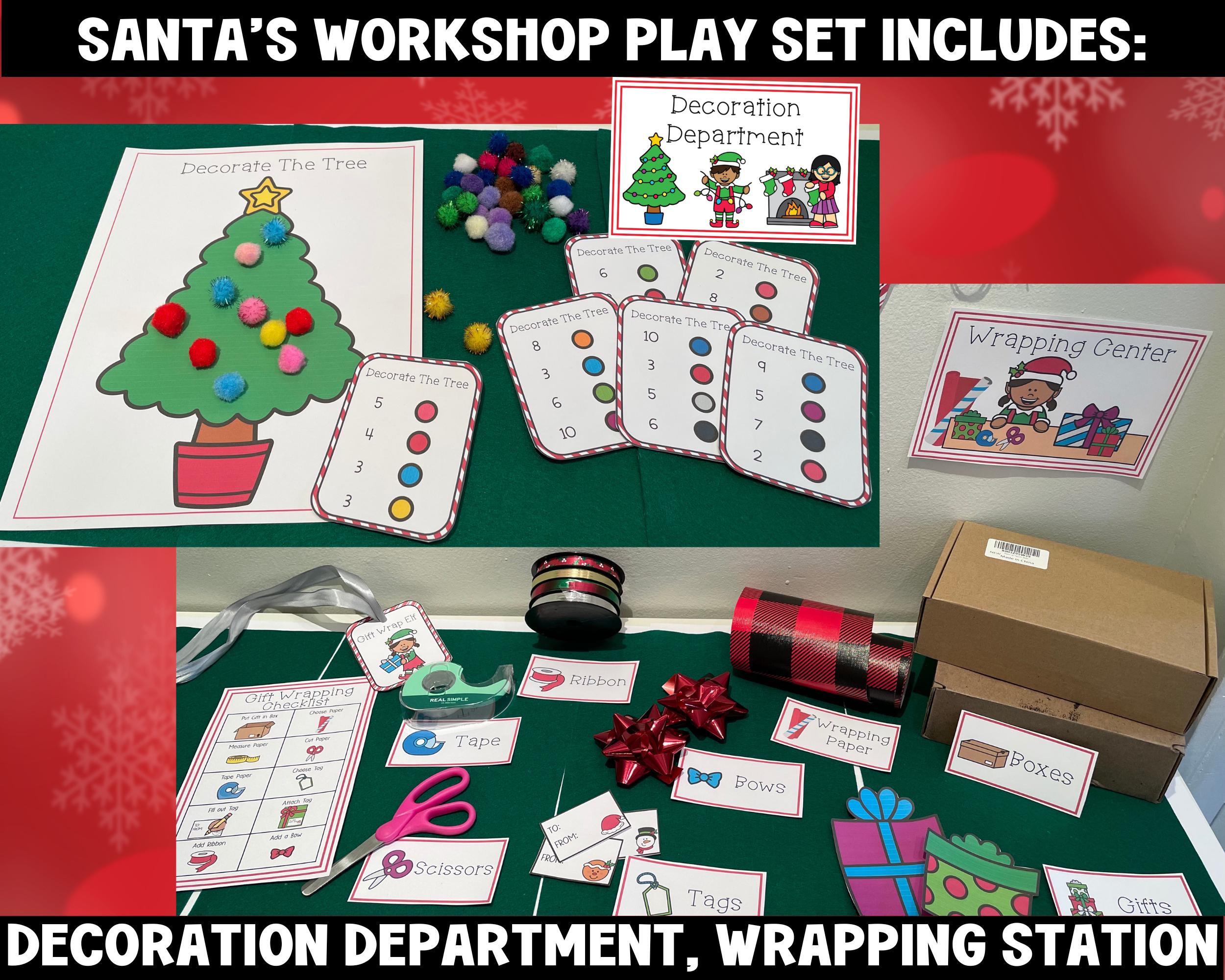 Christmas Santa's Workshop Dramatic Pretend Play Printables Set ...
