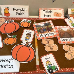 Pretend Play Pumpkin Patch Printable Dramatic Play Set, Preschool ...