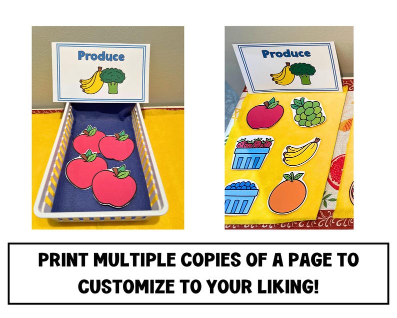 Pretend Play Grocery Store Printable Dramatic Play Set, Preschool ...