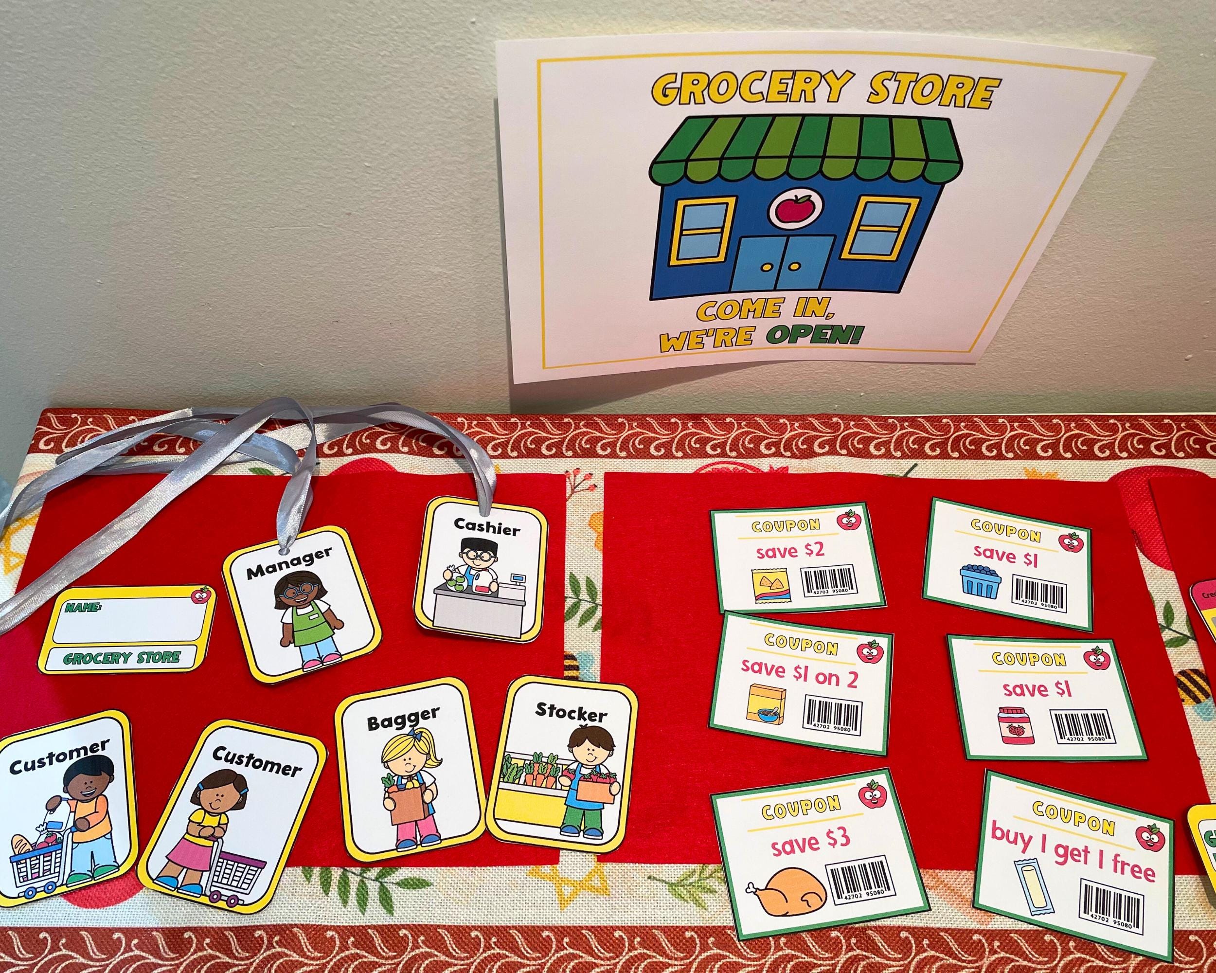 Pretend Play Grocery Store Printable Dramatic Play Set, Preschool ...