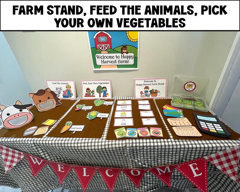 Pretend Play Fall Harvest Farm Printable Dramatic Play Set, Preschool ...