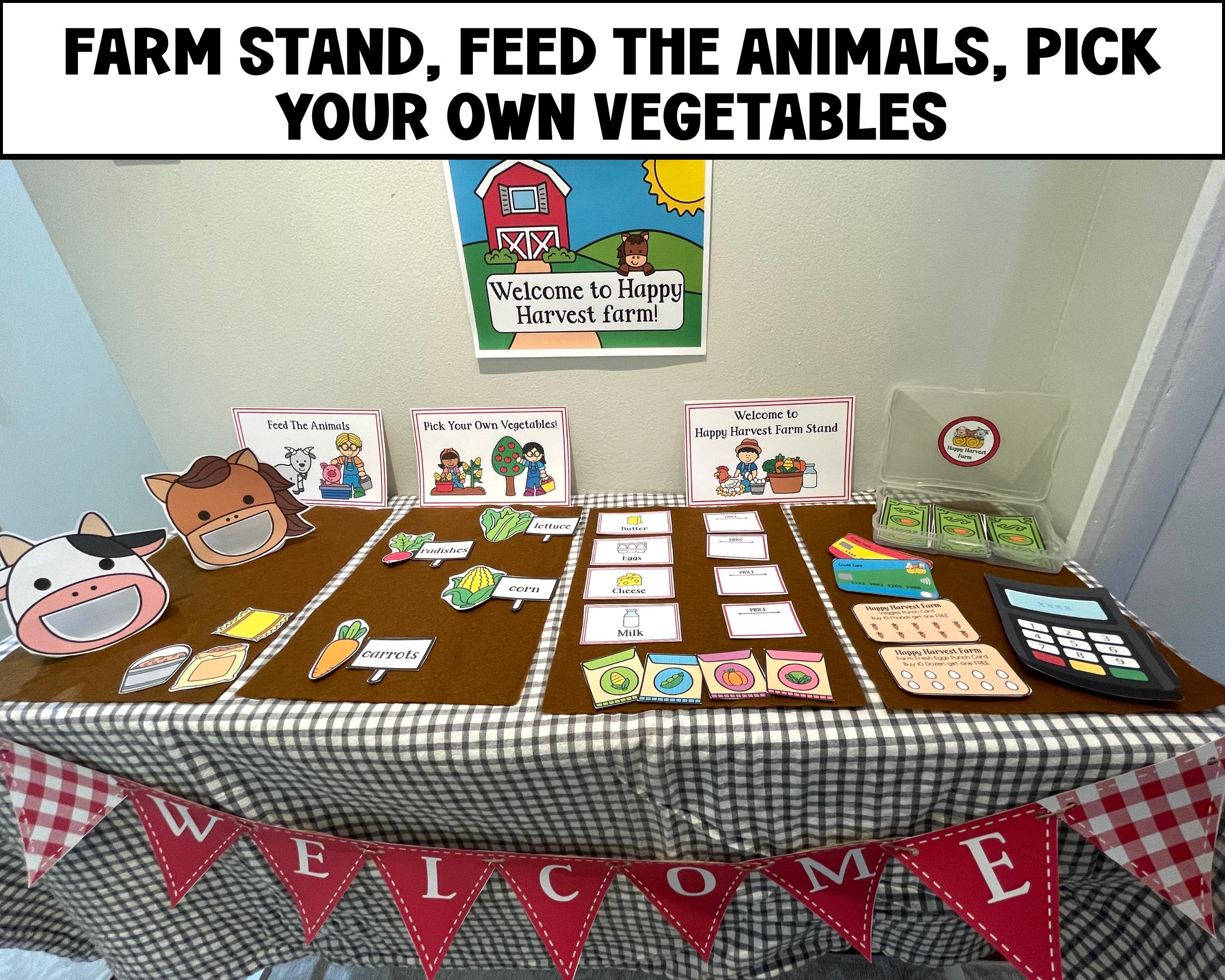 Pretend Play Fall Harvest Farm Printable Dramatic Play Set, Preschool ...