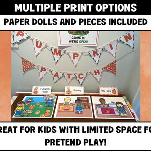 Pretend Play Pumpkin Patch Printable Dramatic Play Set, Preschool ...