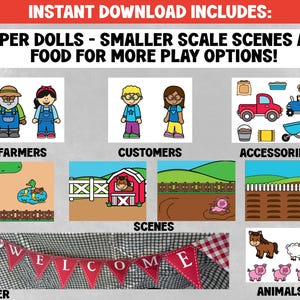 Pretend Play Fall Harvest Farm Printable Dramatic Play Set, Preschool ...