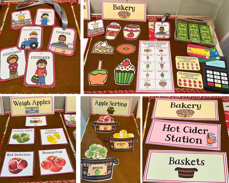 Pretend Play Apple Orchard Printable Dramatic Play Set, Preschool ...