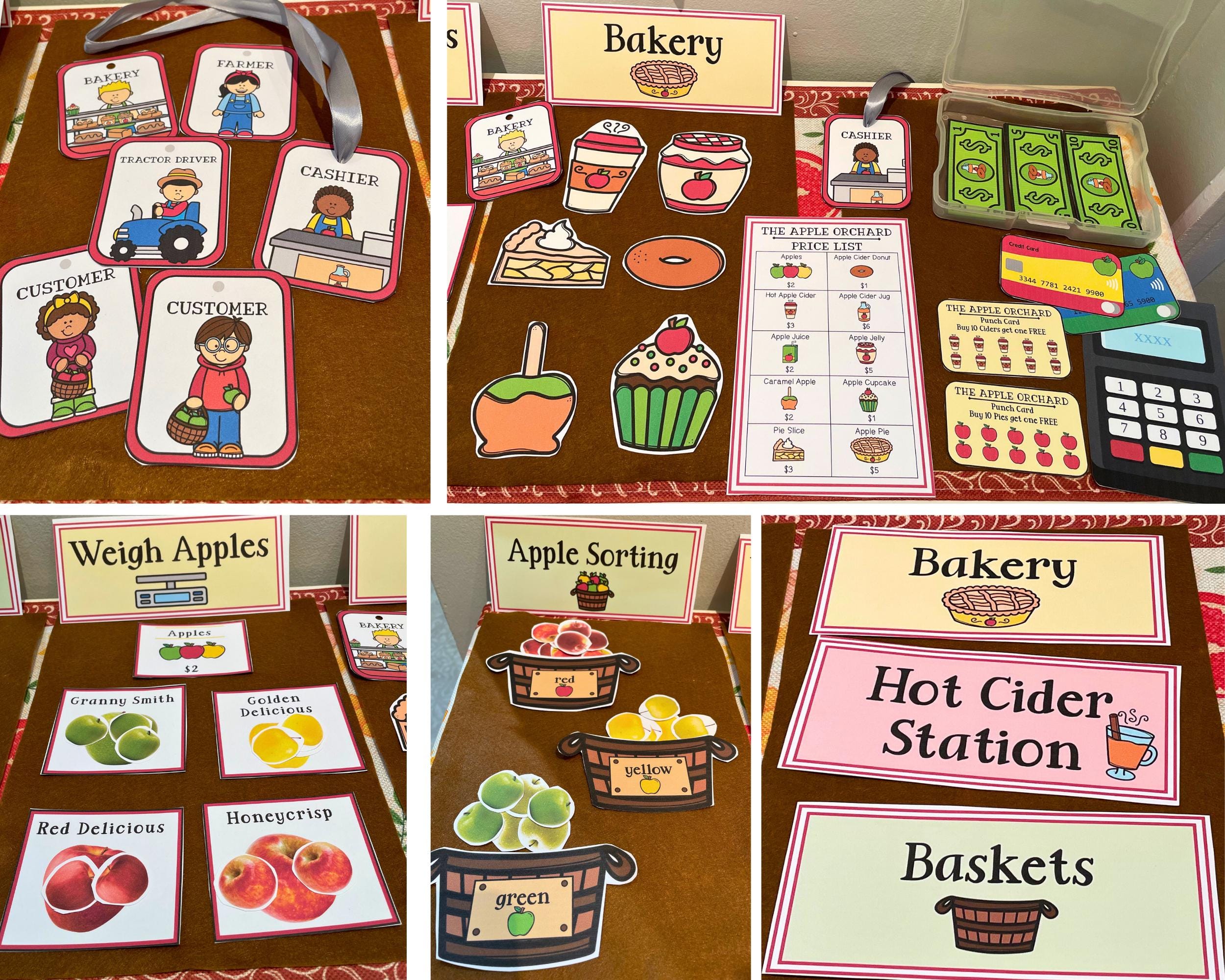 Pretend Play Apple Orchard Printable Dramatic Play Set, Preschool ...