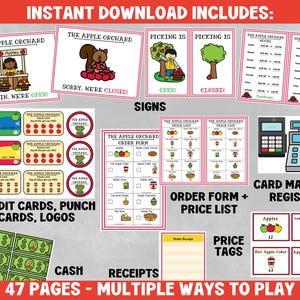 Pretend Play Apple Orchard Printable Dramatic Play Set, Preschool ...