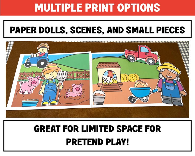 Pretend Play Fall Harvest Farm Printable Dramatic Play Set, Preschool ...