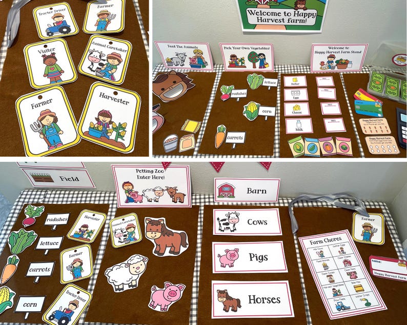 Pretend Play Fall Harvest Farm Printable Dramatic Play Set, Preschool ...