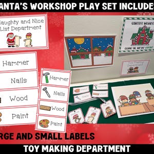 Christmas Santa's Workshop Dramatic Pretend Play Printables Set ...