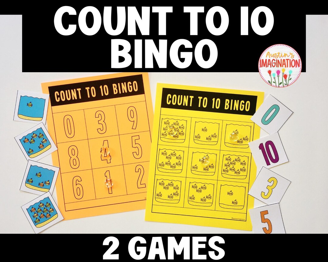 Counting to 10 BINGO Kindergarten Math Games for Whole Class - Count ...