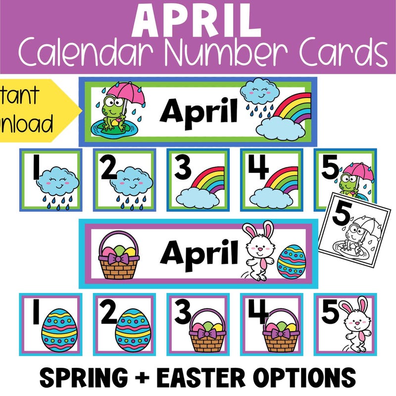 April Calendar - Etsy