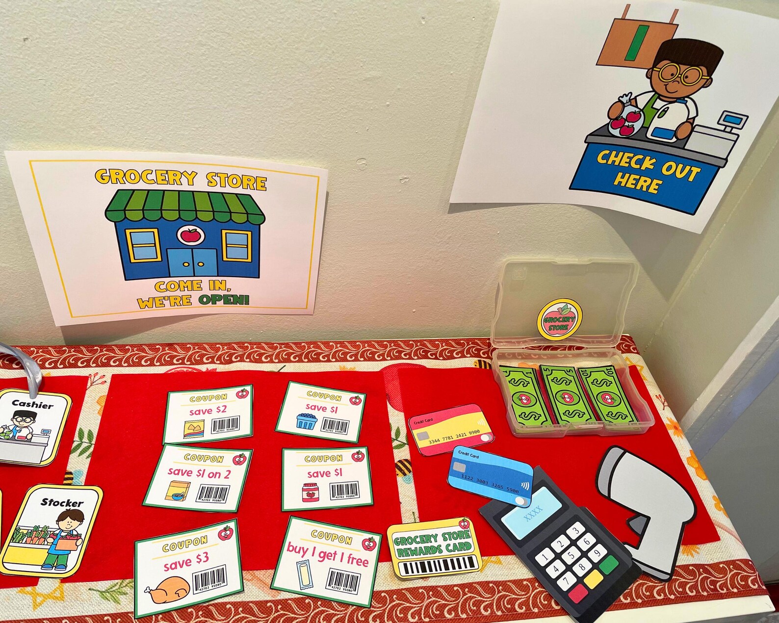 Pretend Play Grocery Store Printable Dramatic Play Set, Preschool ...