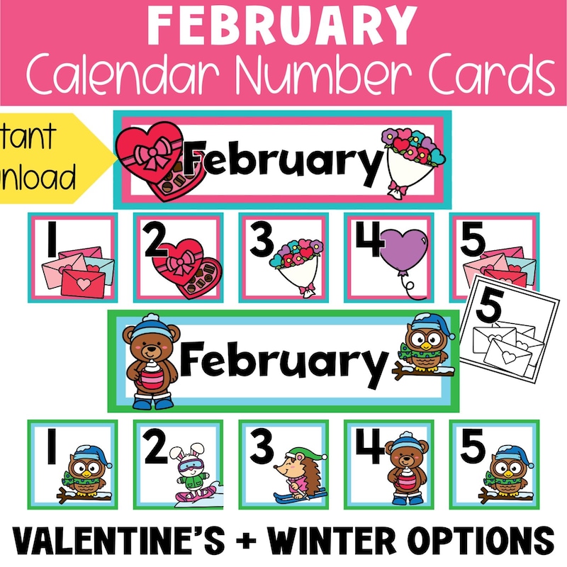 February Calendar - Etsy