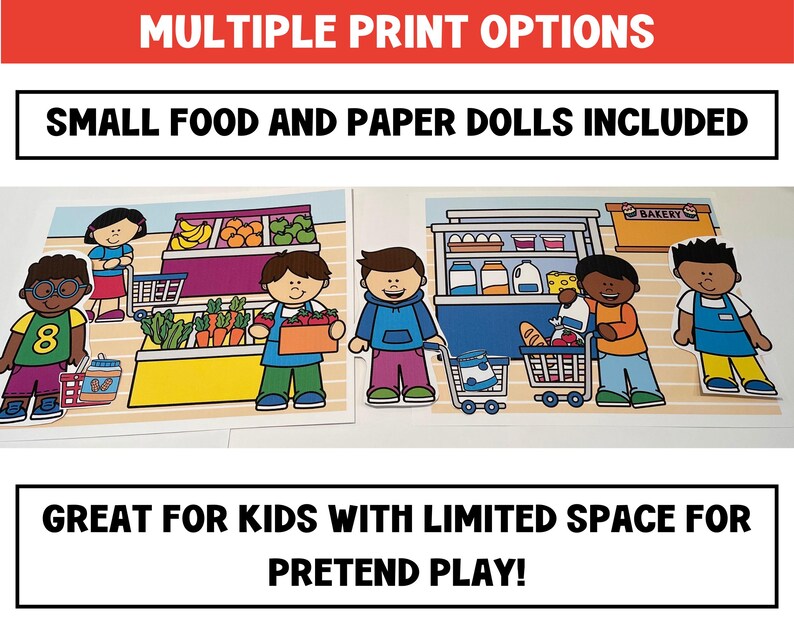 Pretend Play Grocery Store Printable Dramatic Play Set, Preschool ...