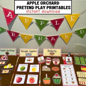 Pretend Play Apple Orchard Printable Dramatic Play Set, Preschool ...