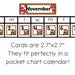November Fall and Thanksgiving Calendar Numbers Printable Color and ...