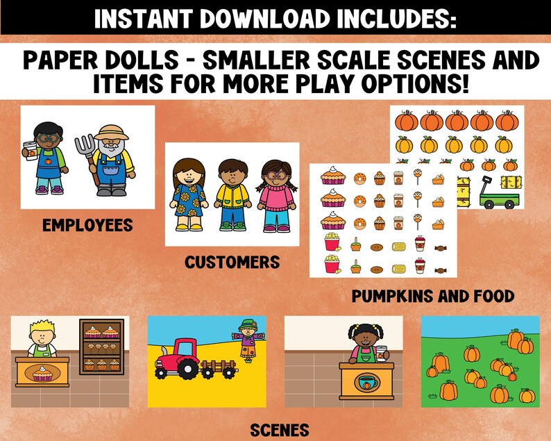 Pretend Play Pumpkin Patch Printable Dramatic Play Set, Preschool ...