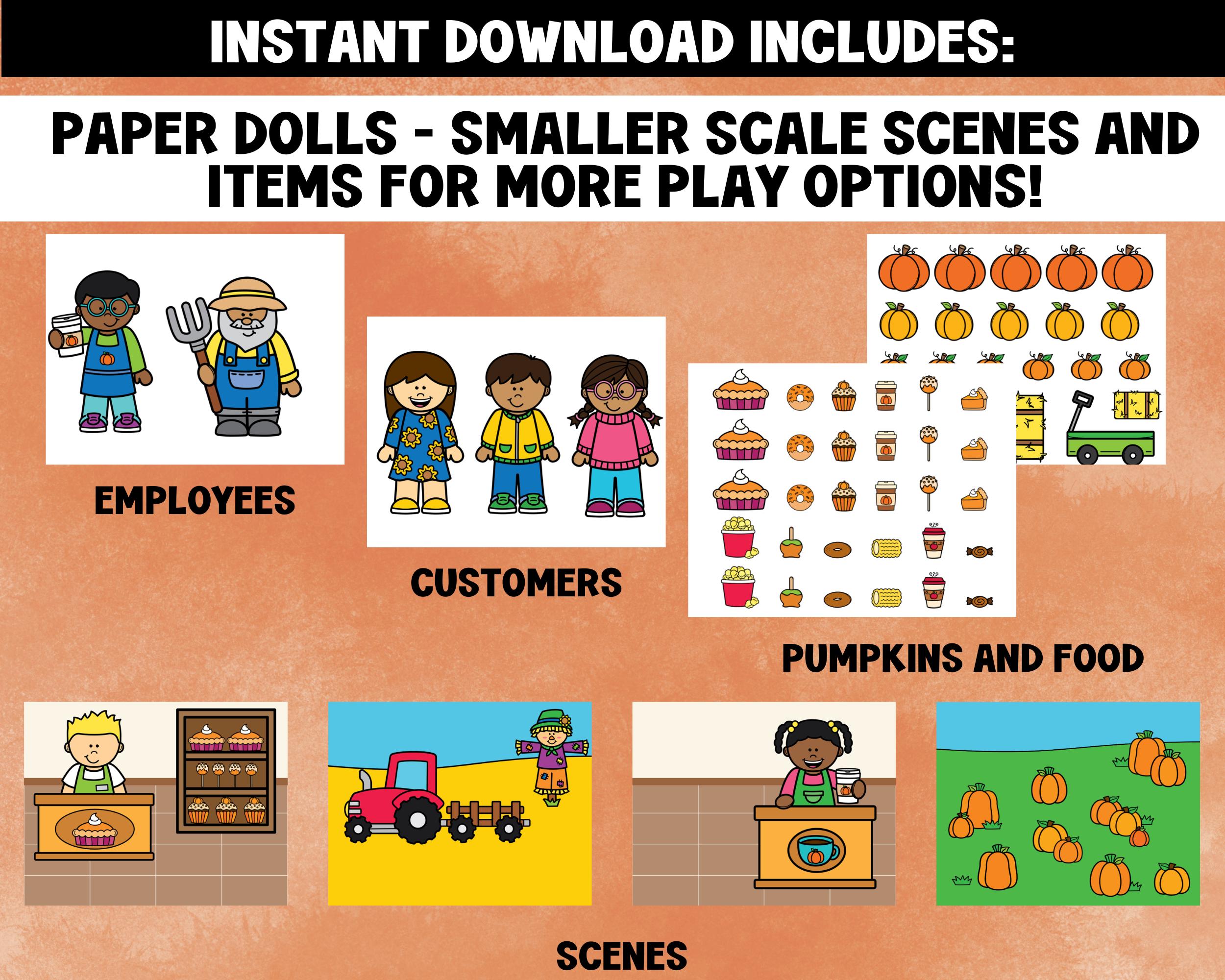 Pretend Play Pumpkin Patch Printable Dramatic Play Set, Preschool ...