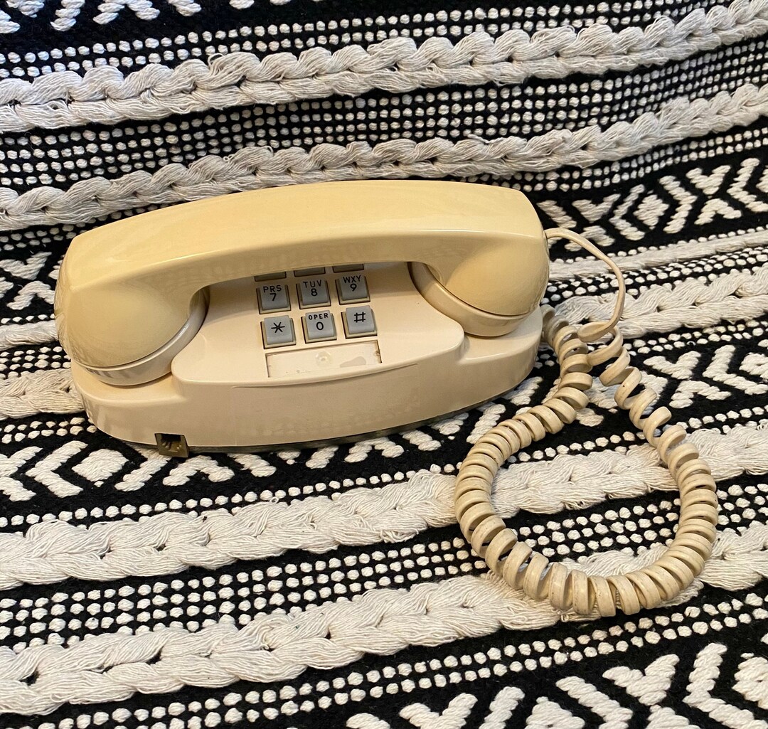 Vintage Western Electric Princess Phone 1970s Beige Touch Tone Landline ...
