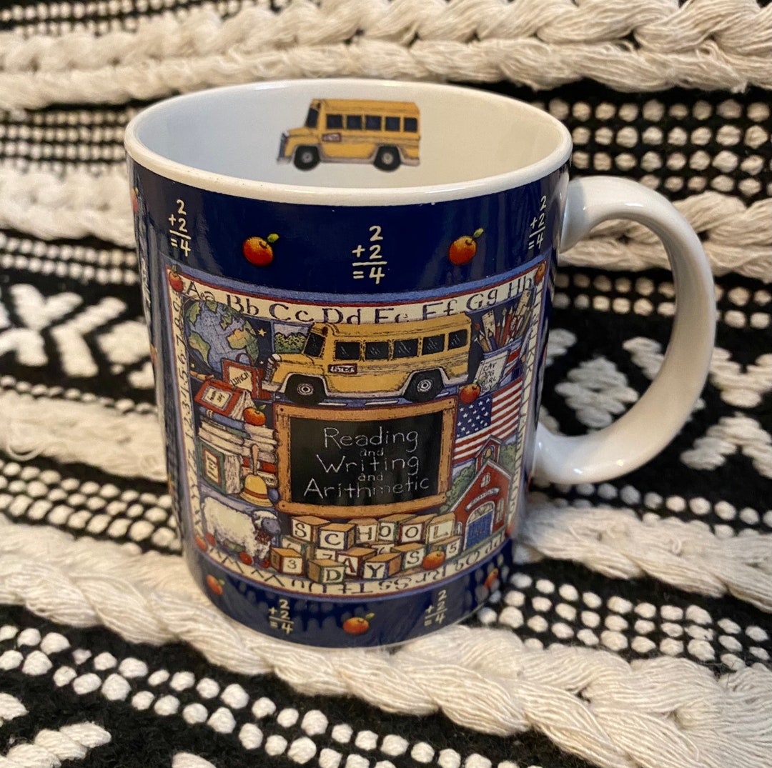 Vintage Coffee Mug Lang and Wise School Days 1996 Cup Reading Writing ...