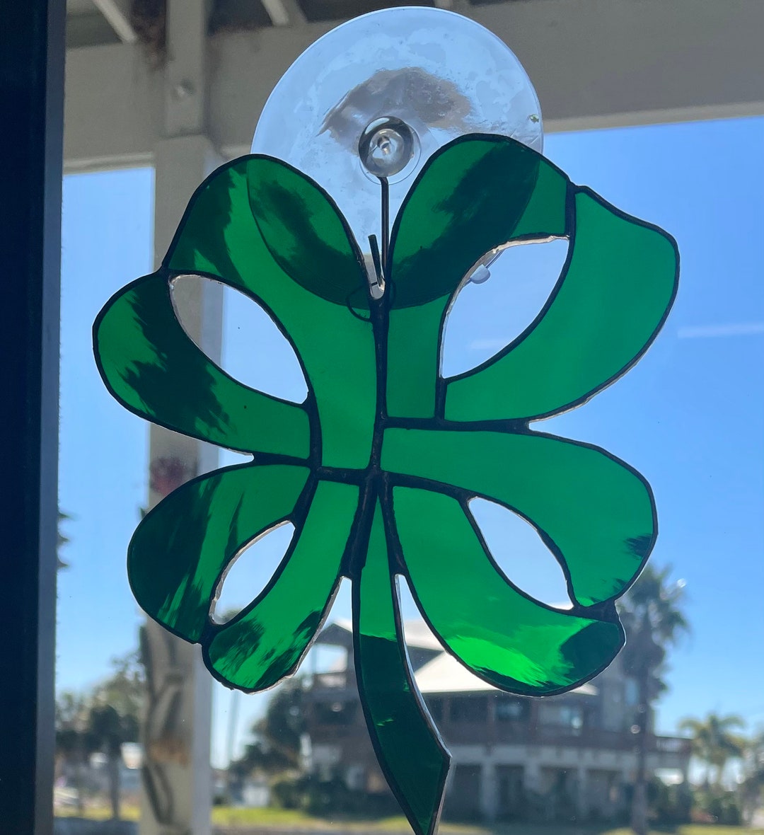 Stained Glass St Patrick’s 4 Leaf Clover Sun Catcher- Shamrock- Lucky ...