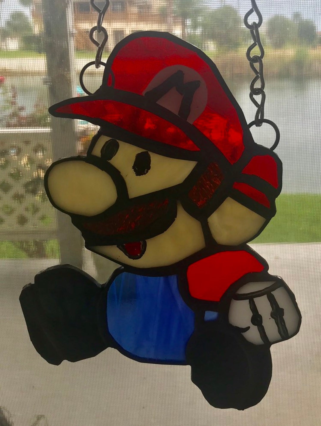 Mario Stained Glass Sun Catcher - Etsy