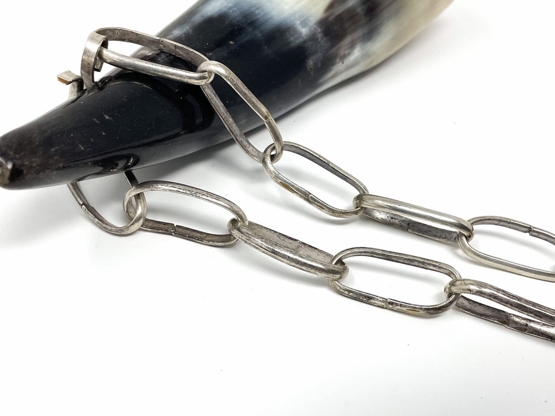 Large Rustic Silver Chain - Etsy