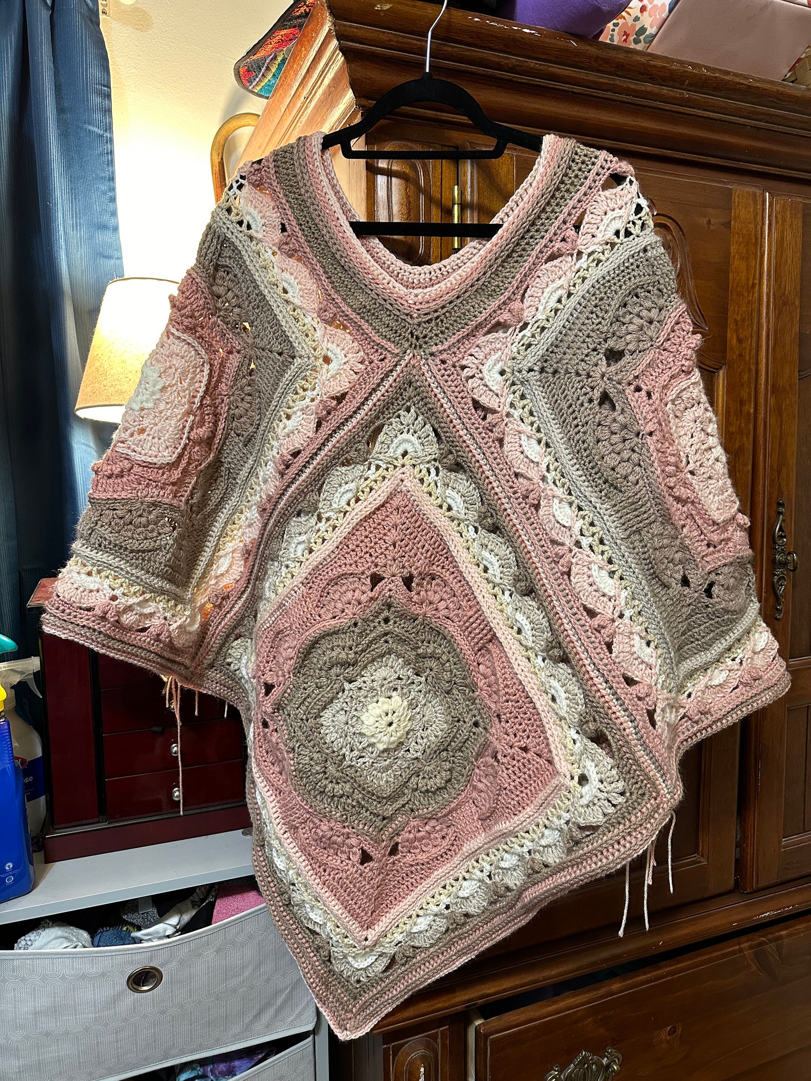 Crocheted Homemade Poncho Shaw With Beautiful Detail, Made to Order - Etsy