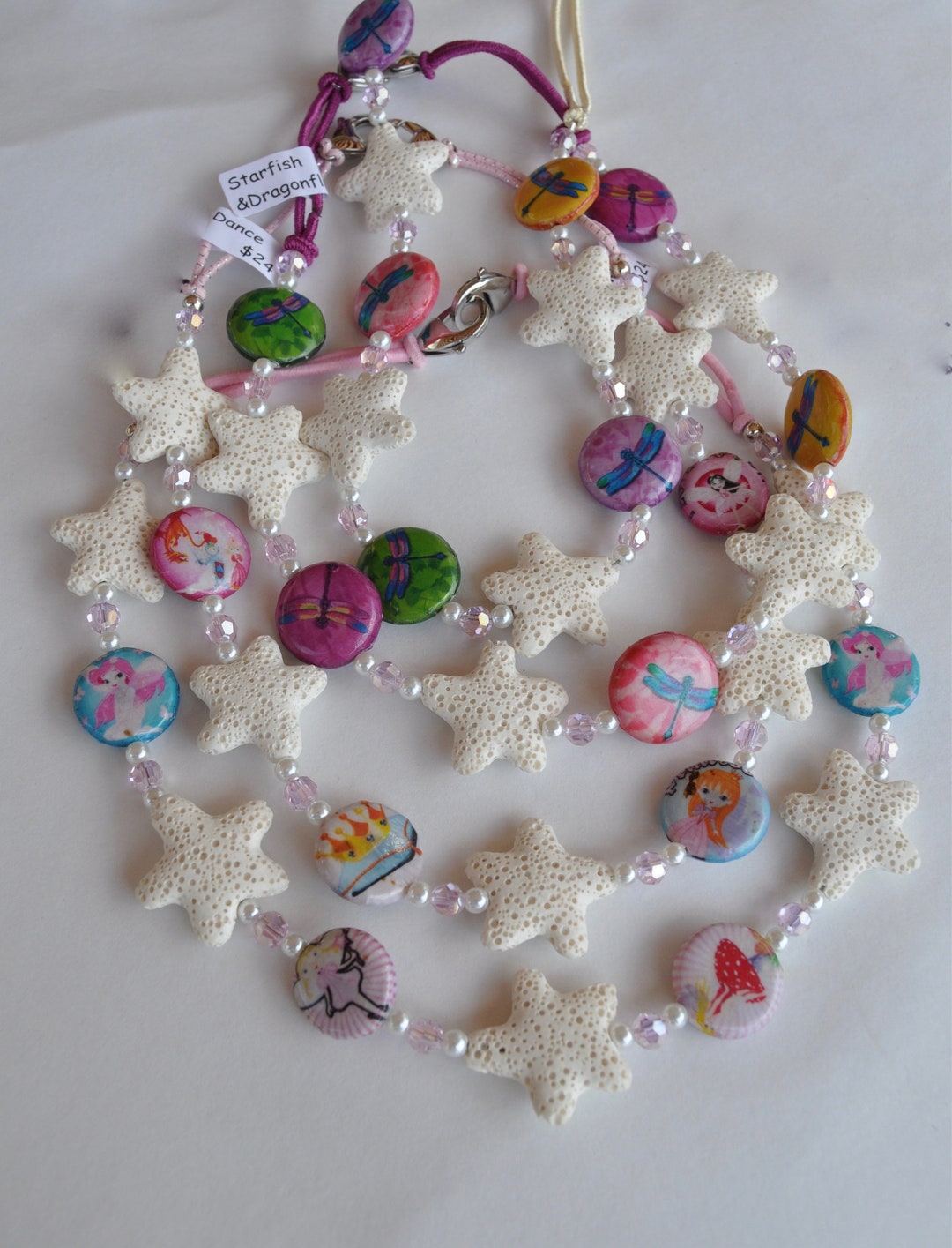 Starfish, Dragonflies, Fairies, Peace Signs & Bumpy Lamp Work Handmade ...