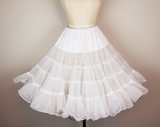 Vintage 1950's White Ruffled Sheer Very Full Petticoat Crinoline - Etsy
