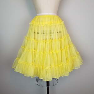 Vintage 1950's Ruffled Yellow Very Full Petticoat Crinoline by Nita ...
