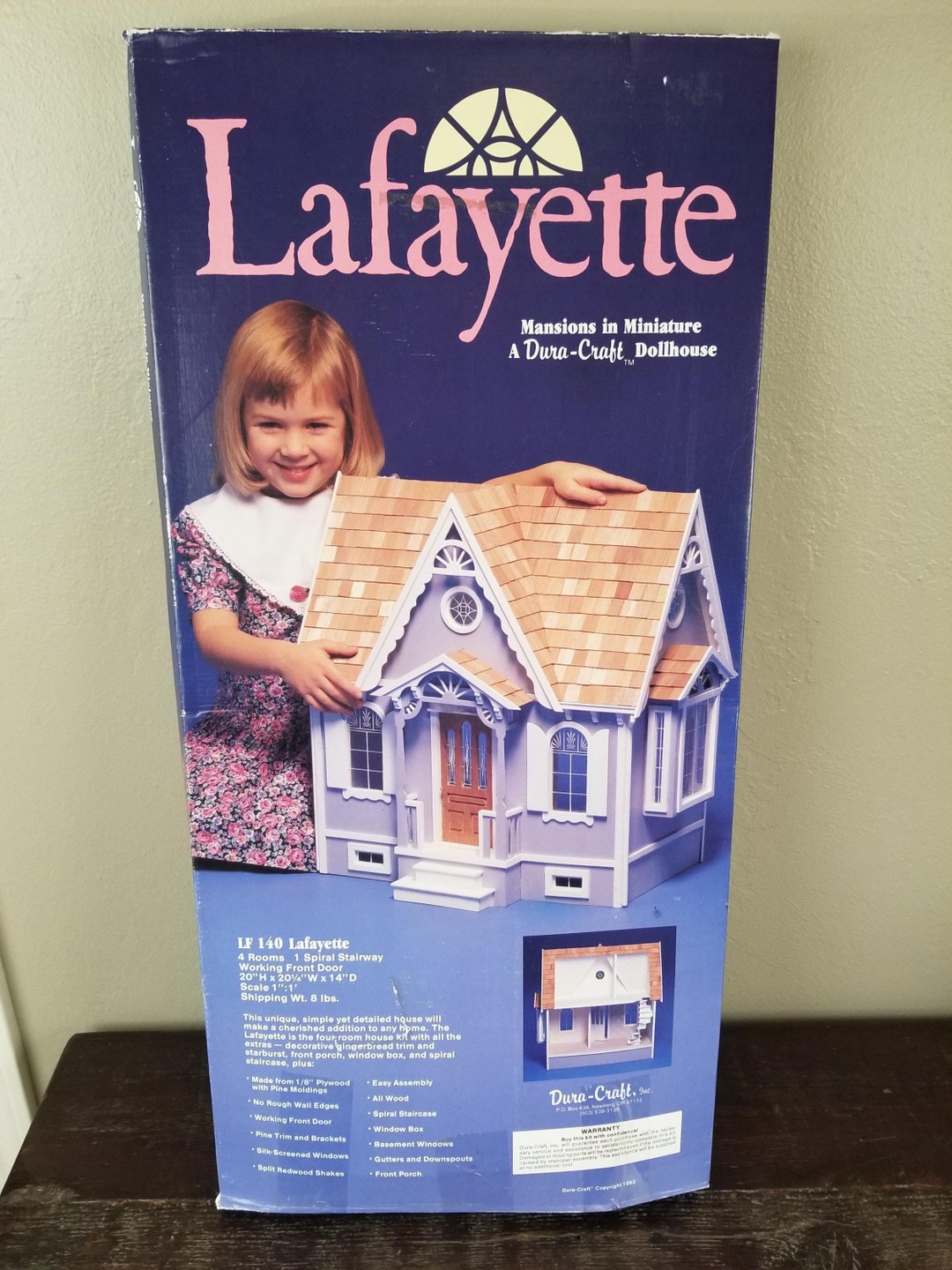 Vintage Dura Craft Lafayette Mansion in Miniature Dollhouse Kit NEW in ...