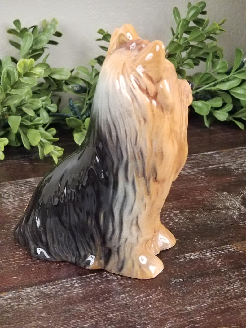 Vintage 1950's Sylvac Yorkshire Terrier Dog With Pink Bow Yorkie ...