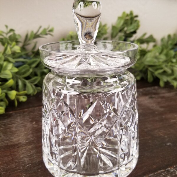 Antique Crystal Jam Jar With Lid - Etsy