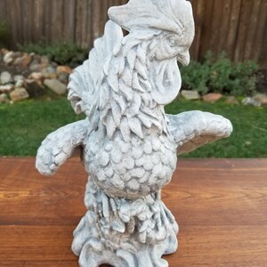 Vintage Elegant Large Decorative Hand Painted Plaster Rooster Rustic ...