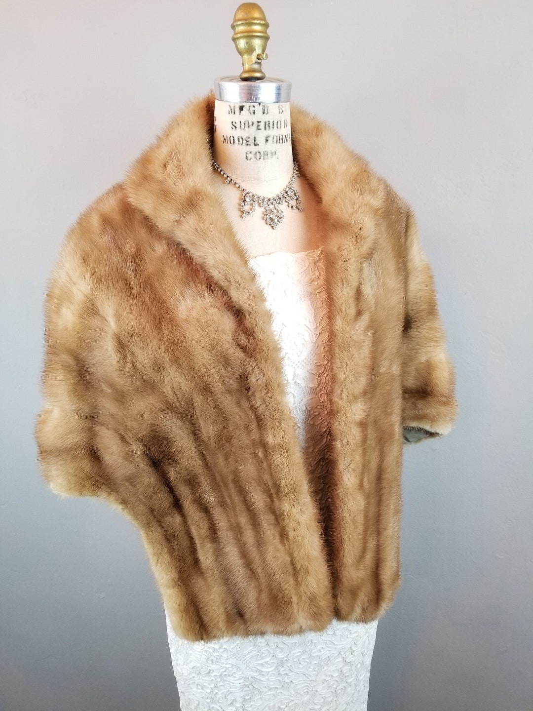Vintage Golden Mink Stole Fur by La Belle Furs Bridal Mink Cape Capelet 1930 - Etsy