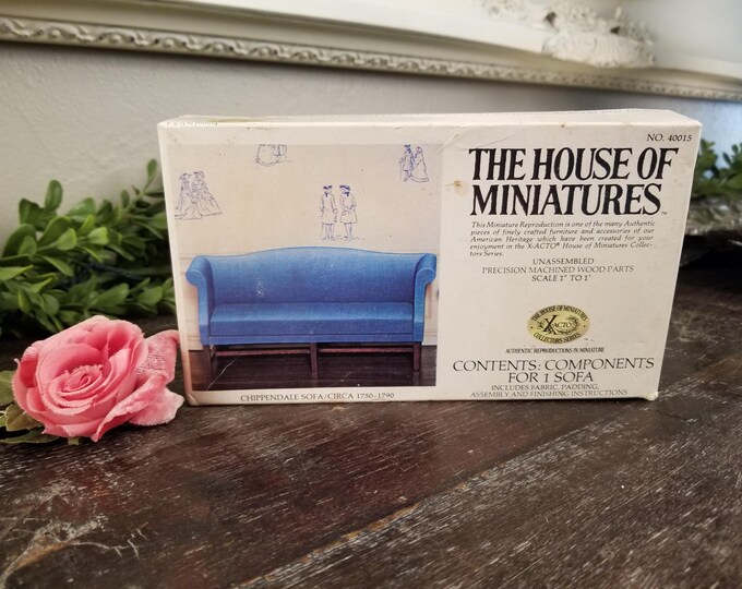 The House of Miniatures Kit * One Chippendale Sofa * 1:12 Scale ...
