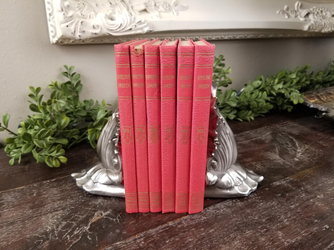 Vintage 1940 6 Book Complete Collection in Red Effective Speech by ...