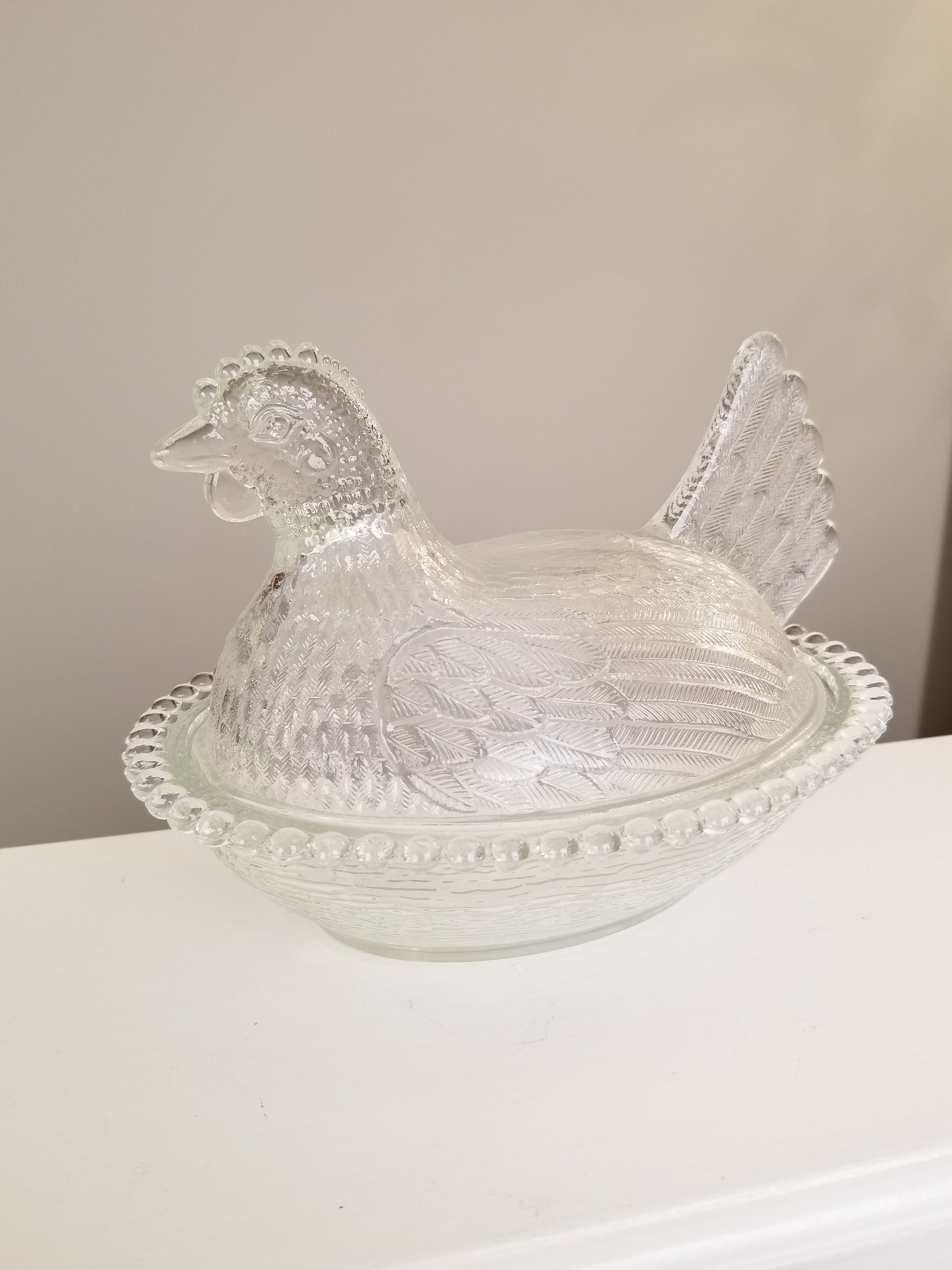 Collectibles Figurines & Knick Knacks Glass Rooster Decanter w/set of 2 ...