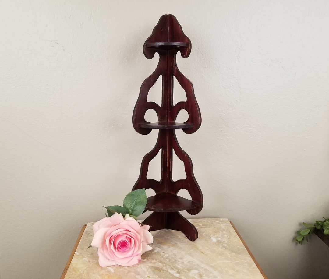 Antique Victorian Petite Wooden 3 Tier Wall Stand 18" Tall - Etsy