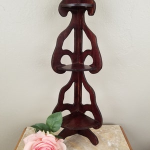 Antique Victorian Petite Wooden 3 Tier Wall Stand 18" Tall - Etsy