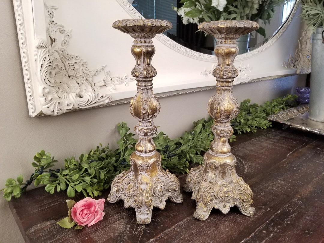 Gorgeous Pair of Baroque Rococo Style Gold Gilt Tall Ornate ...