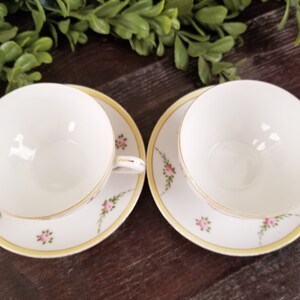 Vintage Pair Noritake Morimura Demitasse Pink Rose Garlands W/ Yellow ...
