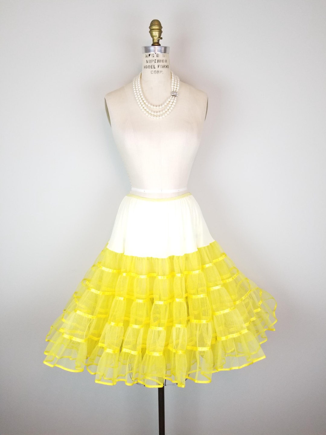Vintage 1950's Ruffled Yellow Petticoat Crinoline by Malco Modes - Etsy