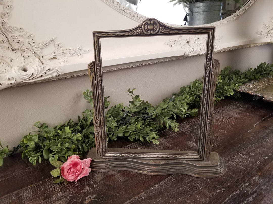 Antique Ornate Art Deco Wood Swivel Swing Easel Free Standing Picture ...