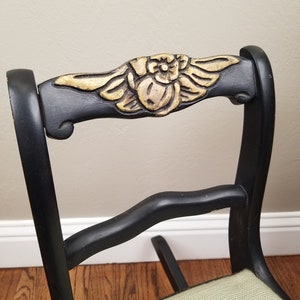 Children's Vintage Duncan Phyfe Rose Back Rocking Chair With Kitten ...