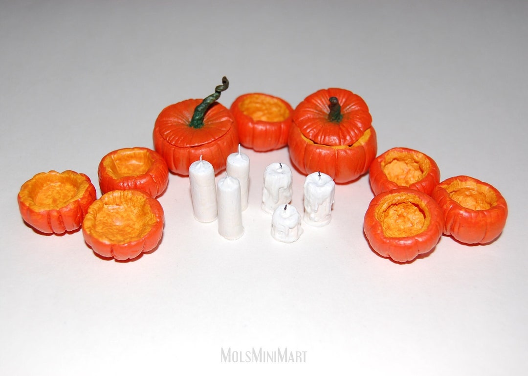 1:6 Scale/playscale/fashion Doll Pumpkins [kitchen/decor] and White ...