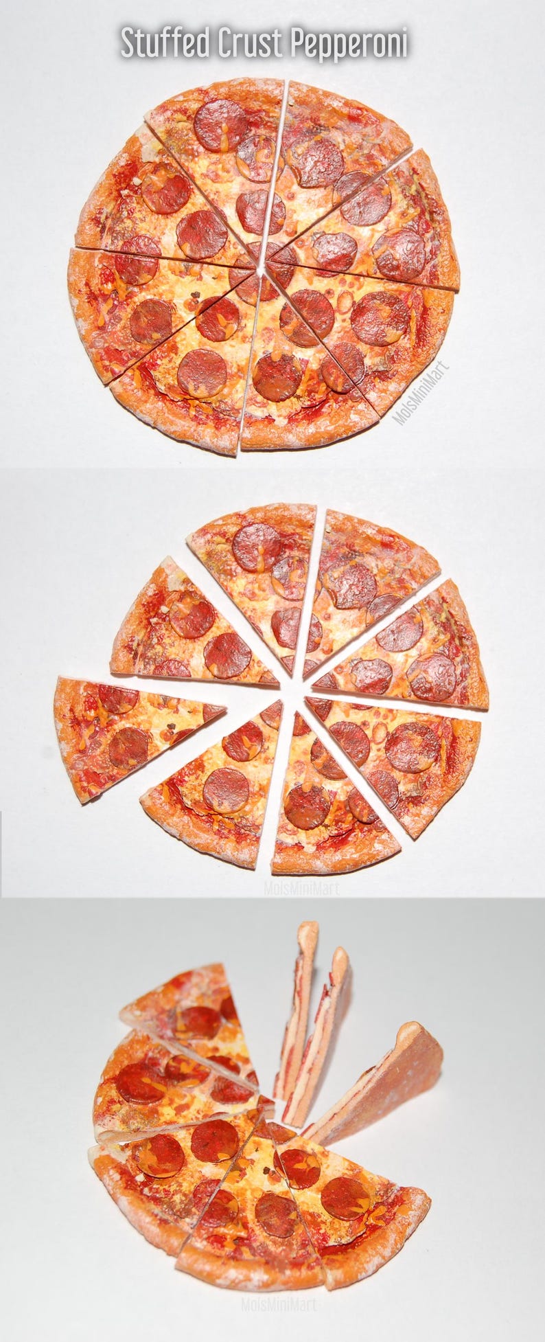 1:6 Scale/playscale/fashion Doll Pizza [sliced Stuffed Crust (supreme ...