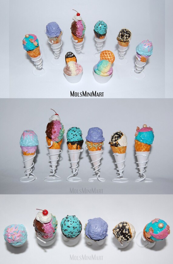 1:6 Scale/playscale/fashion Doll Ice Cream / Frozen Dessert | Etsy